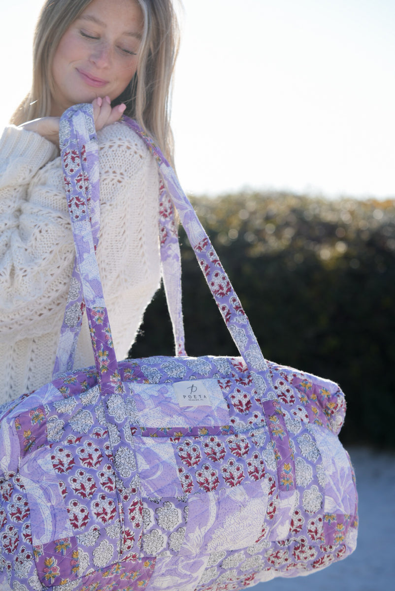 Violet Patchwork Duffle Bag – Poeta